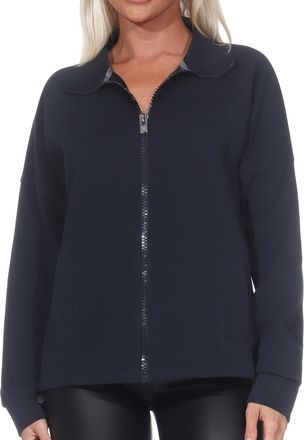 Elbsand Iona Damen Sweatjacke mit Stehkragen und Leistentaschen, Oversized fit