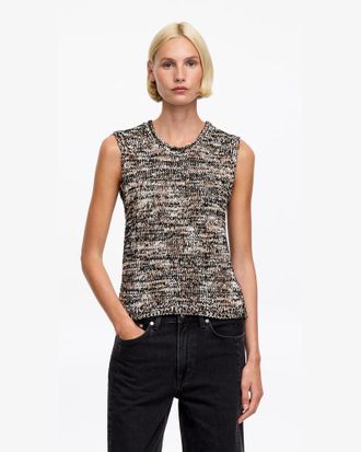 Arket Melange-Strickpullunder -Schwarz