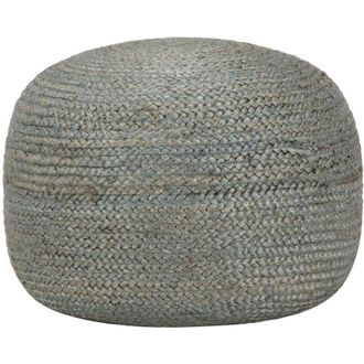 vidaXL Vidaxl - Pouf fait à la main Vert olive 45 x 30 cm Jute