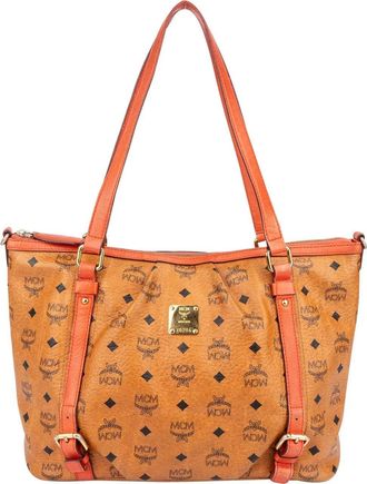 MCM Crossbody Bags - MCM Visetos Monogram Shopper Shoulder Bag - Gr. unisize - in Braun - f&uuml;r Damen