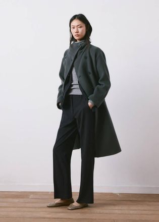 Mango Pantalon de tailleur droit bleu marine fonc&eacute; - Femme - 34 - MANGO