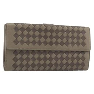 Bottega Veneta Portefeuille Long Pre-owned - Femme - Pre-owned - Gris - Taille: ONE Size
