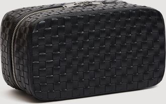 Sandro Trousse de toilette en cuir tress&eacute;