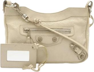 Balenciaga Pre-owned Giant Hip Leather Shoulder Bag - Femme - Pre-owned - Beige - Taille: ONE Size