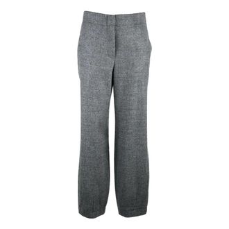 Emporio Armani Femme, Pantalons, Gris, Taille: 36 FR Wide Pantalons