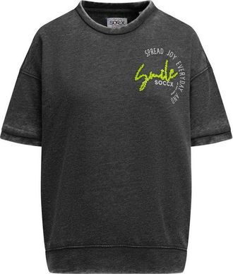 soccx Sweater mit Ausbrenner-Effekten