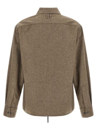 Jacquemus Virgin Wool Blend Shirt - Taupe