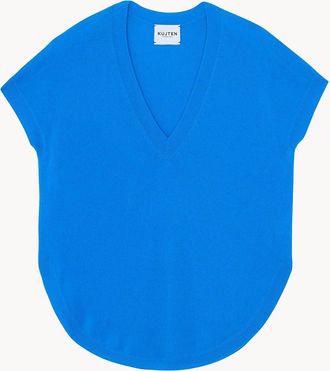 Kujten Pull cachemire col V sans manche - Pull June