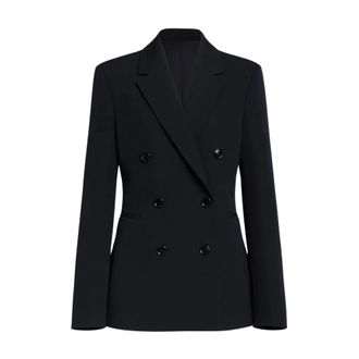 Alaia Femme, Vestes, Noir, Taille: 40 FR Wool Crepe Cinched Blazer