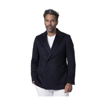 Altea Marineblauer Kaschmir-Doppelreiher-Blazer - - Jackets - Herren - Blau - M