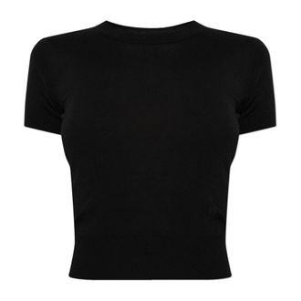 Dsquared2 Woll-Oberteil mit besticktem Logo - - Knitwear - Damen - Schwarzk - XS