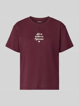 Jake*s Casual Regular Fit Pyjama-Oberteil mit Statement-Print