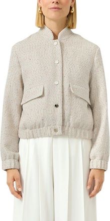 s.Oliver Black Label Wolljacke natur,Casual,Polyester,Unifarben,Stehkragen,Lang,Gerade