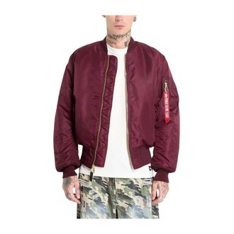 Alpha Industries Blouson Bomber Ma-1 Heritage - Homme - Vestes - Rouge - Taille: L