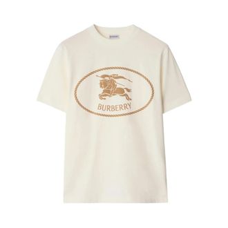 Burberry Beige Crew Neck T-shirt - - Tops - Herren - Beige - 2XL