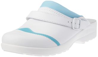 Nordways Damen Mado Holzschuh, Weiß/Blau, 41 EU