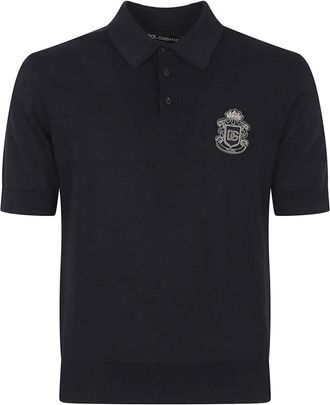 Dolce & Gabbana Homme, Tops, Bleu, Taille: M Polo en coton