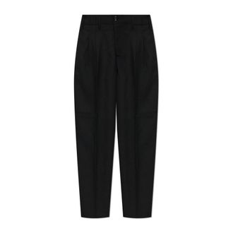 Ami Zweifach gefaltete Wollhose - - Trousers - Herren - Schwarzk - W42