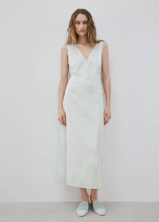 Mango Chemise de nuit d&eacute;tail dentelle bleu - Femme - S - MANGO