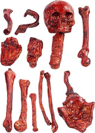 Generico Halloween-Skelett-Set - Knochenfiguren in nat&uuml;rlicher Gr&ouml;&szlig;e | Schaubild f&uuml;r den Urlaub mit gruseligen Sch&auml;deln, realistische Dekoration f&uuml;r den Au&szlig;en-