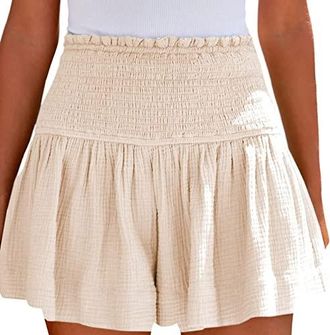 Generic Short Sport Femme Lin Coton éTé Chic Large Fluide Pas Cher Travail Grande Taille éLastique Avec Poches Confortable Ample Mode 2023 Casual Jogging Pant