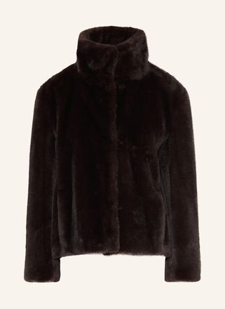 Max Mara Kunstfell-Jacke Crea braun