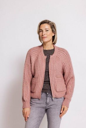 Zhrill Strickjacke CORINNA l&auml;ssiger Look, Regular Fit, mit Rei&szlig;verschluss, mit Rippenstruktur