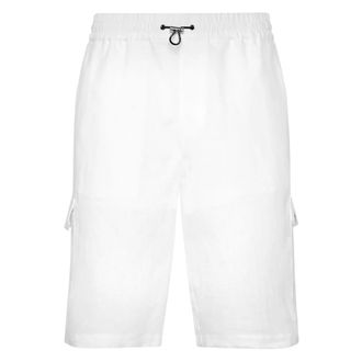 Philipp Plein Homme, Shorts, Blanc, Taille: 2XL Linen Short Pantalons Coolkid Cargo