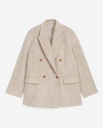 Arket Geb&uuml;rsteter Wollblazer -Beige