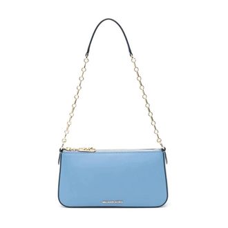 Michael Kors Empire Medium Leder Umh&auml;ngetasche mit Kettengliedern - - Bags - Damen - Blau - ONE SIZE