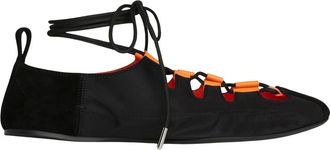 Alaia Femme, Chaussures, Noir, Taille: 39 EU Ballerines Lac&eacute;es Pliables
