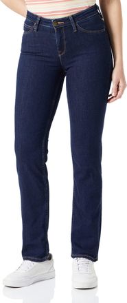 Lee Damen Marion Straight Jeans, SOLID Blue, 28W / 31L