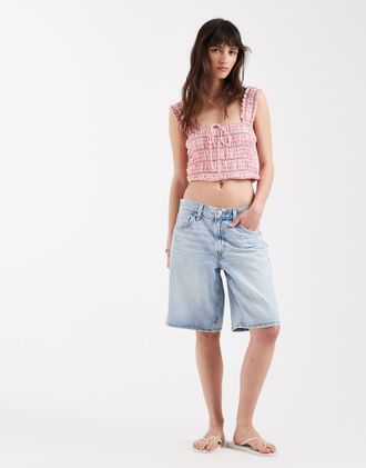 Levi's Middy - Jeans-Jorts in Hellblau