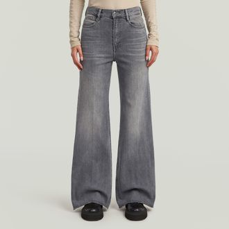 G-Star Deck Ultra High Wide Leg Jeans - Grau - Damen