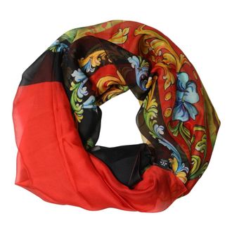 Dolce & Gabbana Foulard Carr&eacute; Imprim&eacute; en Soie - Femme - Accessoires - Multicolore - Taille: ONE Size