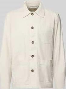 GANT Regular Fit Hemdjacke aus Leinen-Mix