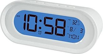 Elbe Weißer Wecker mit Thermometer und Timer RD-701-B