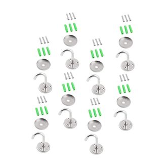 NUOBESTY 8s&auml;tze Deckenhaken Aus Edelstahl Multifunktionaler &Uuml;berkopfhaken Garderobenhaken F&uuml;r Zuhause Bad K&uuml;che Schlafzimmer Und Stabil