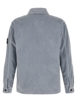 Stone Island Garment-Dyed Corduroy Overshirt - Grey