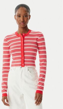 Tommy Jeans Strickjacke DW0DW22314 Hellrot Slim Fit