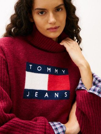 Tommy Jeans Rollkragenpullover TJW TURTLENECK FLAG SWEATER EXT