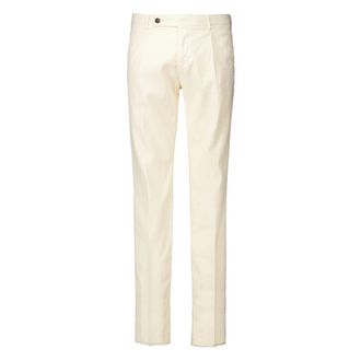 Berwich Off White Retro Lange Hose - - Trousers - Herren - Wei&szlig; - S