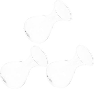 Valiclud 3stücke Teiliges Wandvase Transparentem Glas Mit Holzrahmen Moderner Hängender Blumentopf Für DIY Wanddeko Für Hydroponik Luftpflanzen Sukkulenten Und