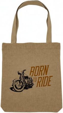 Fabulous Sac Shopping Tote Bag Aspect Lin - Born To Ride Motorcycle Big Bike Cafe Racer Motocross - Sac de Courses Toile Epaisse 360g Beige Naturel Cabas Port&eacute;