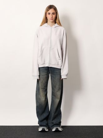 Balenciaga Womens Cotton Hooded Sweatshirt Grey Sweatshirts Sweater