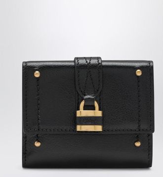 Chlo&eacute; Mini black Paddington trifold leather wallet