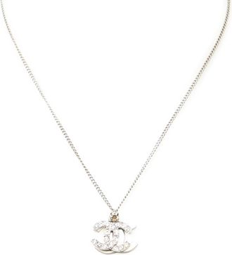 Chanel Crossbody Bags - Double CC Rhinestone Pendant Necklace - Gr. unisize - in Silber - f&uuml;r Damen