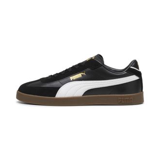Puma Club II ERA Unisex-Sneaker für Erwachsene, PUMA Schwarz/PUMA White-PUMA Gold, 10.5 UK