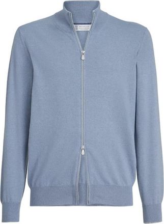 Brunello Cucinelli Cashmere Turtleneck Cardigan With Zipper