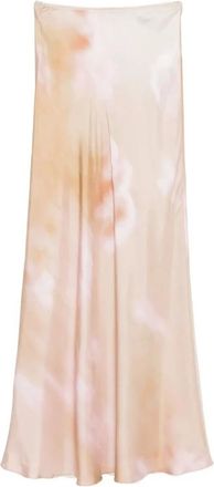Fabiana Filippi Femme, Jupes, Rose, Taille: 38 FR Printed Silk Twill Skirt